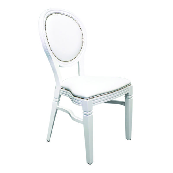 White Louis Chair for Hire - Rosetone